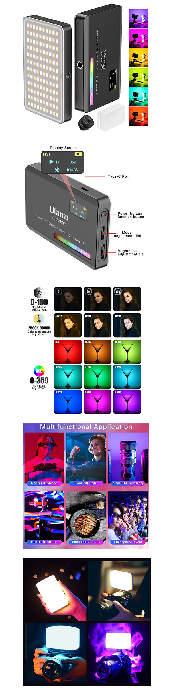 Đèn LED Ulanzi VL120 RGB