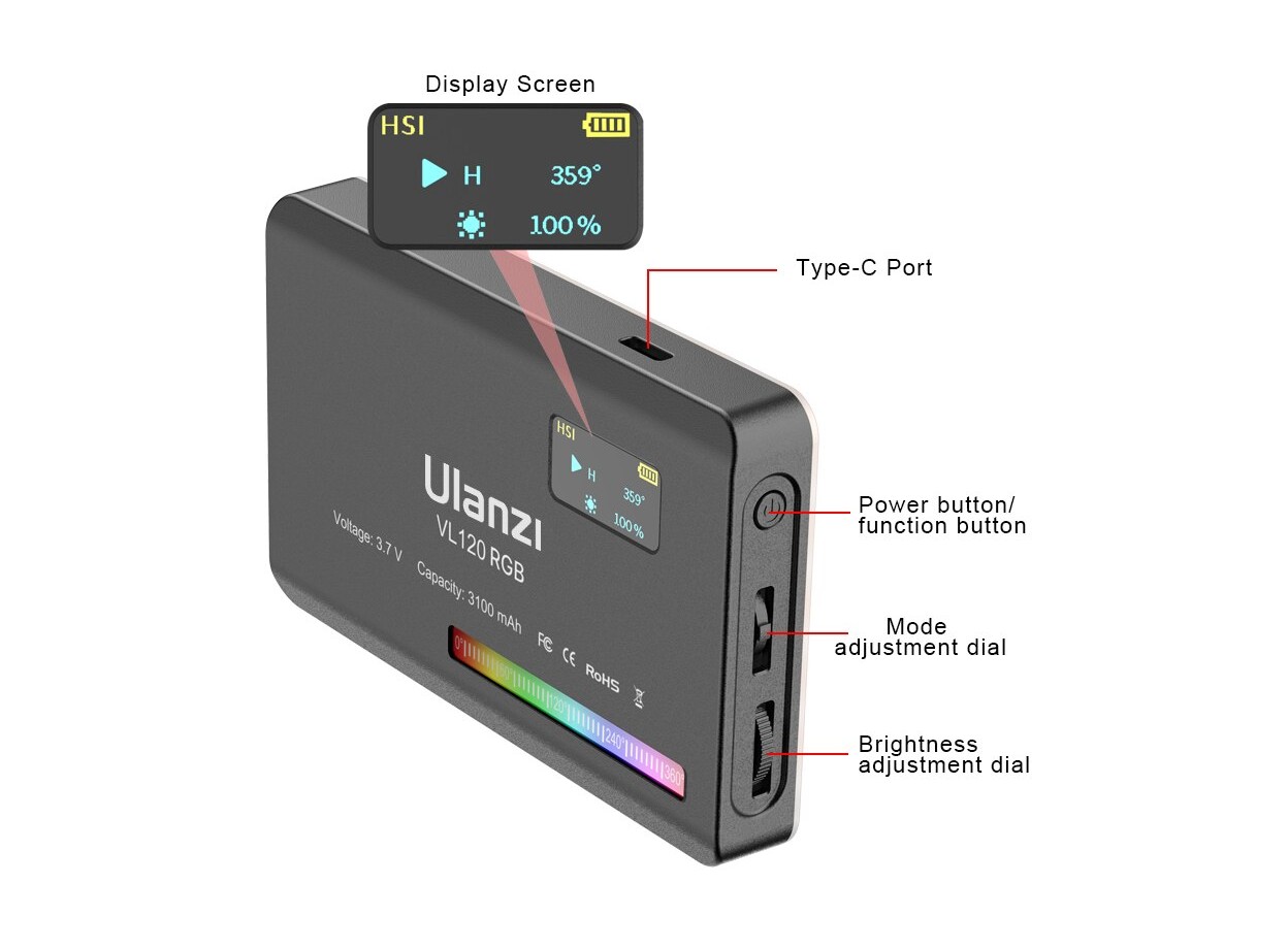 Đèn LED Ulanzi VL120 RGB
